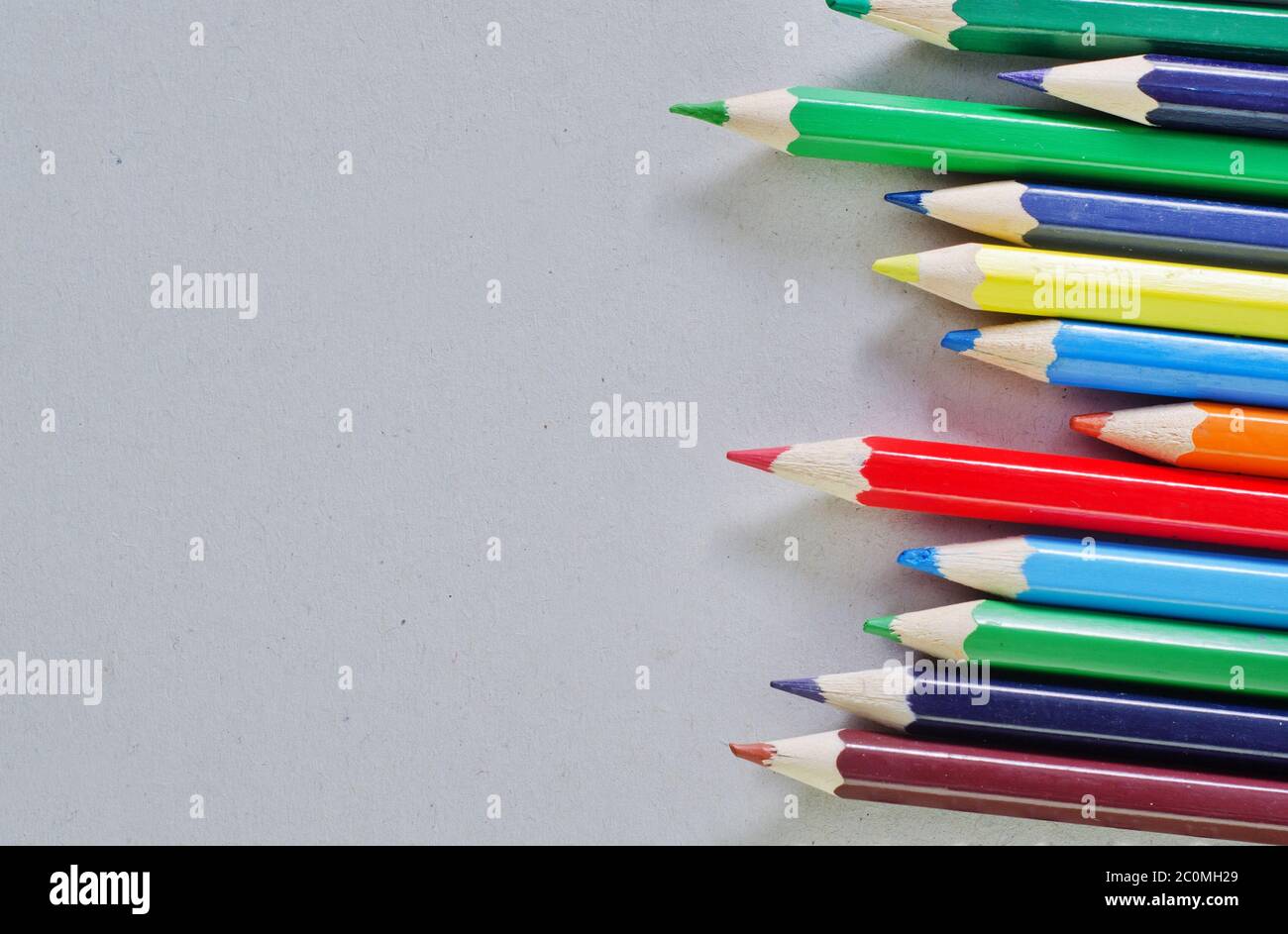 color pencils and note Stock Photo - Alamy