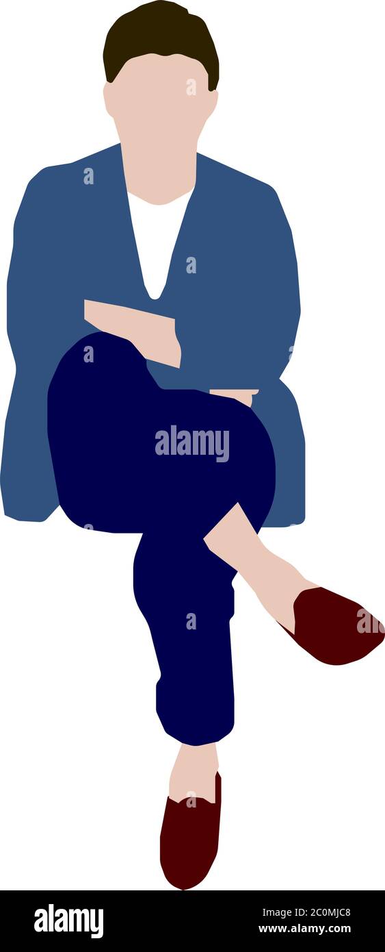 Sitting vector vectors hi-res stock photography and images - Alamy