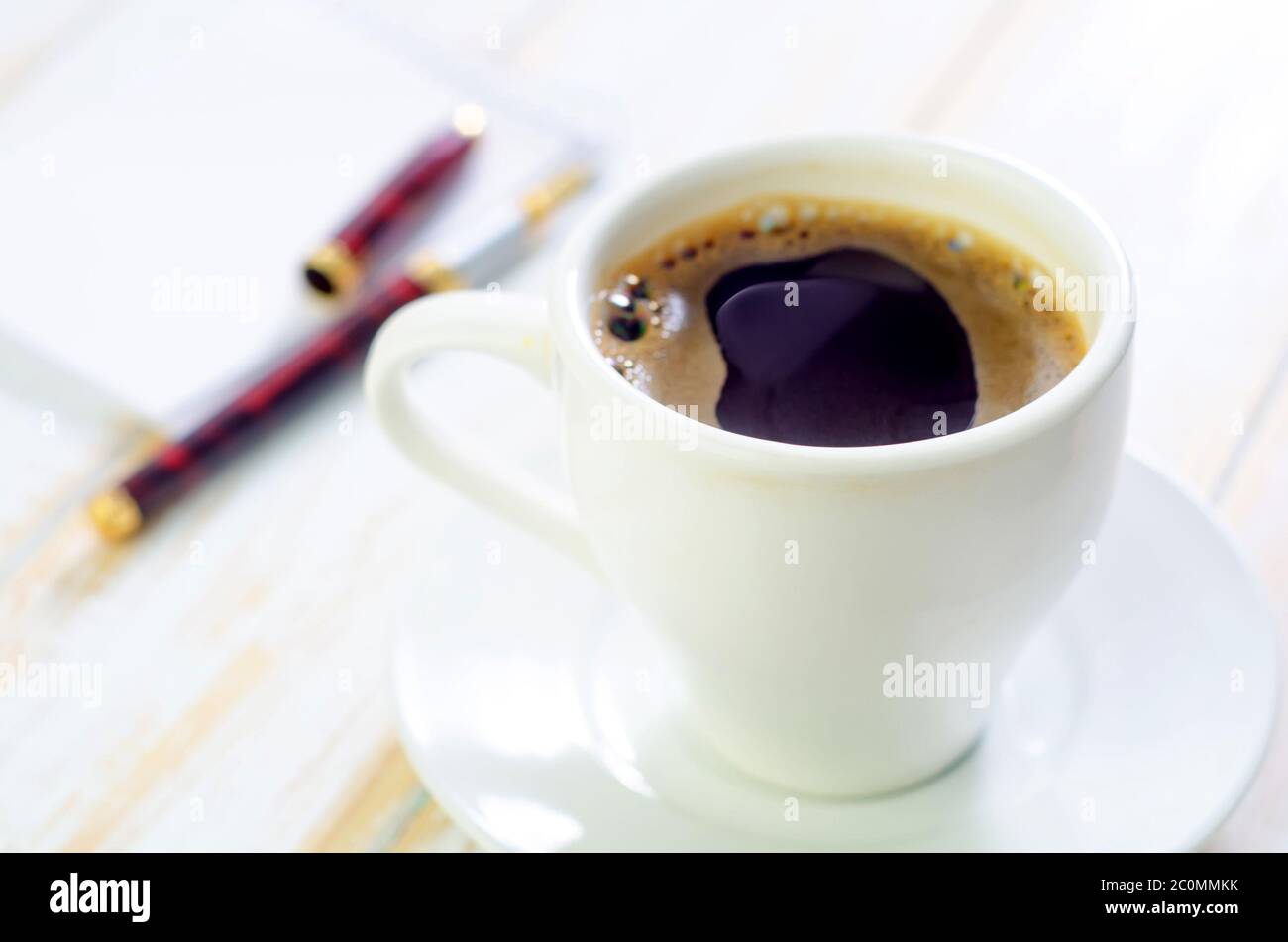 coffee and note Stock Photo - Alamy