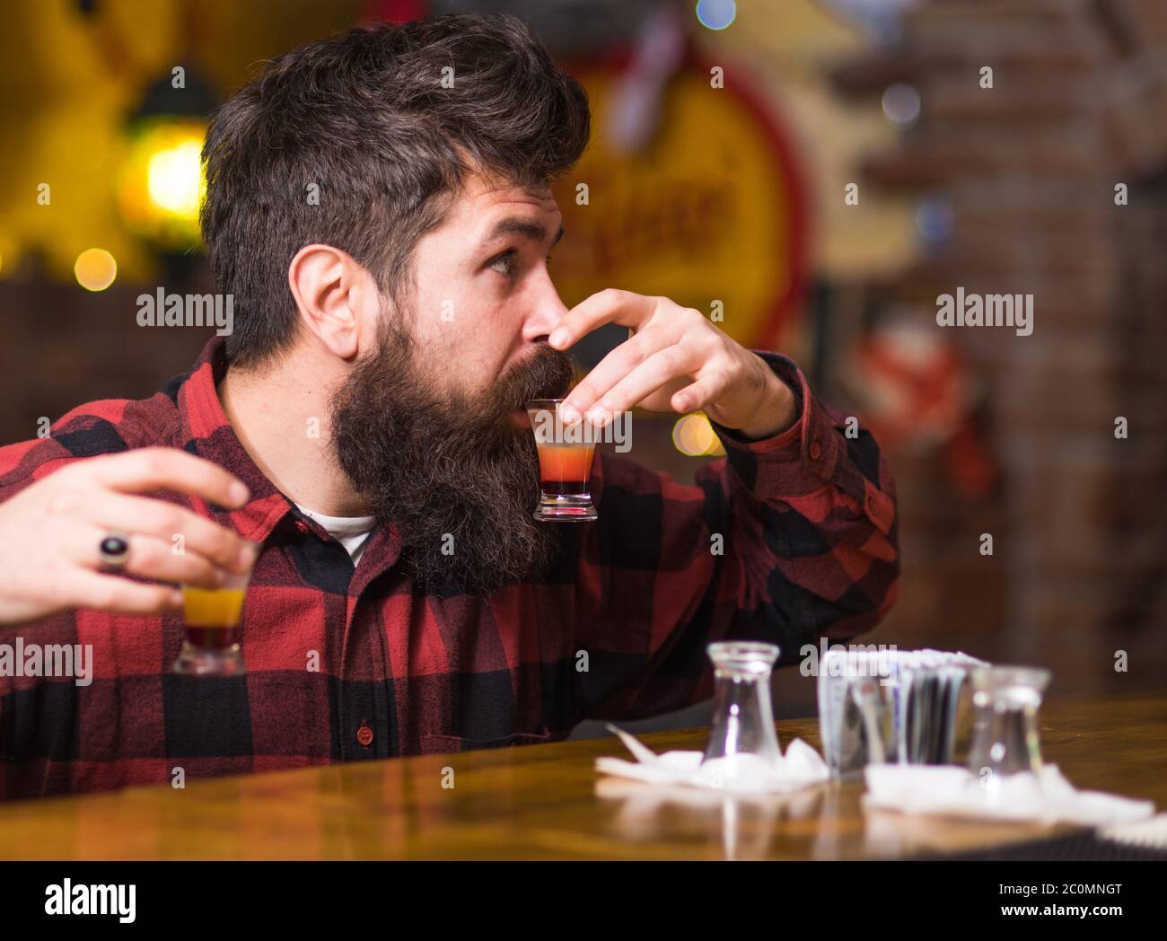 Cheerful drunk visitor night club hi-res stock photography and images ...