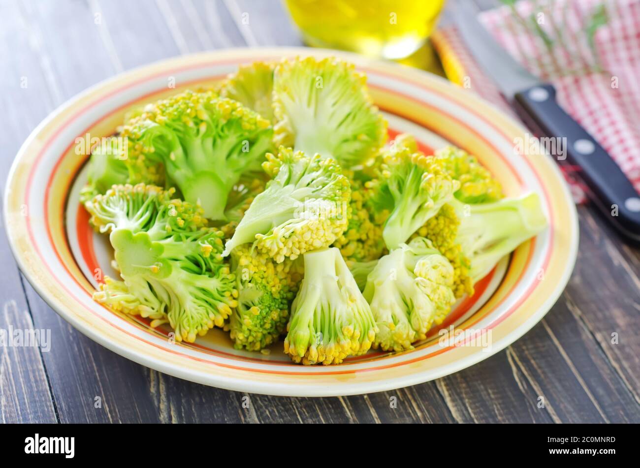 broccoli on plate Stock Photo - Alamy