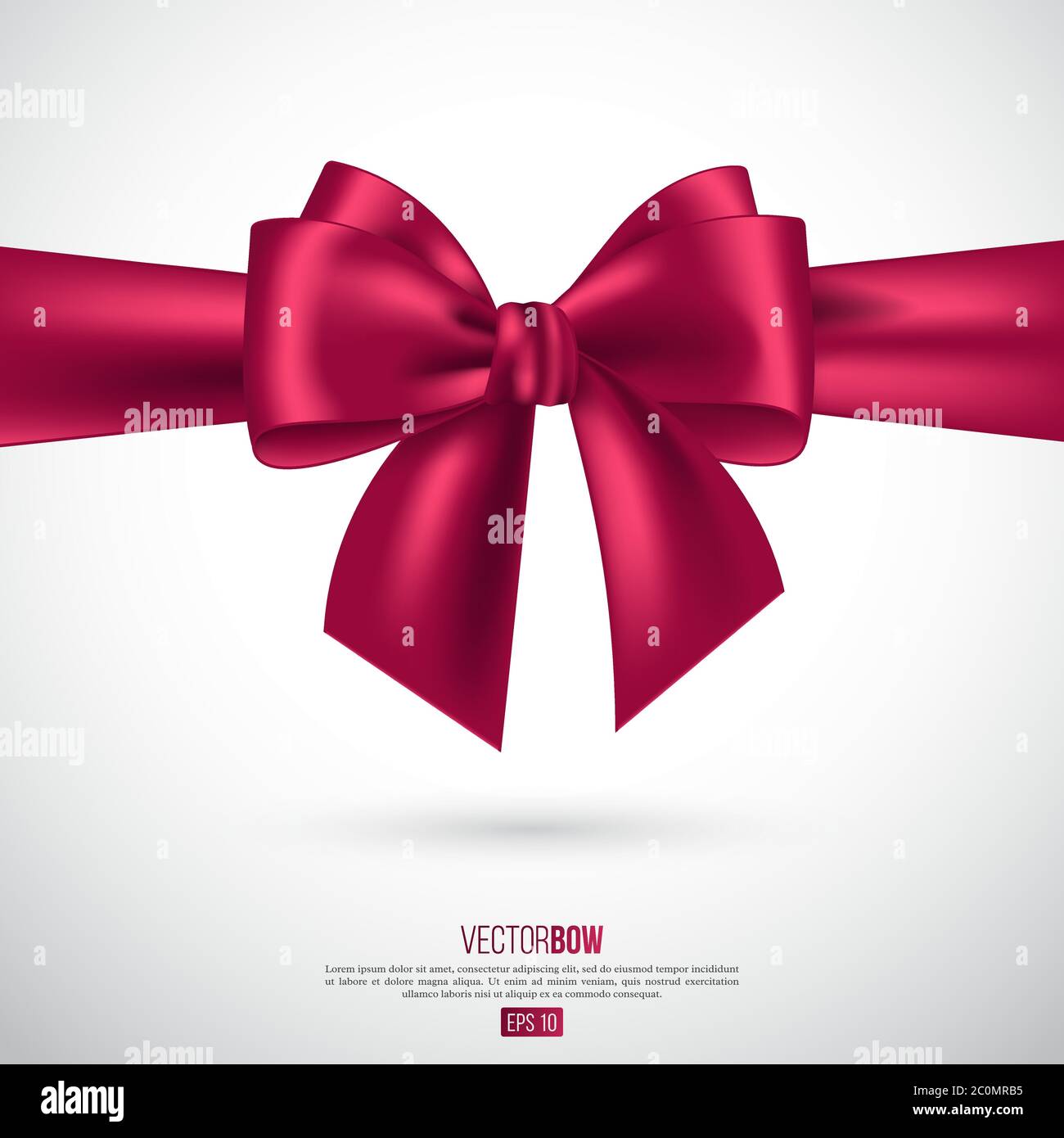 Realistic pink bow and ribbon Stock Vector Image & Art - Alamy