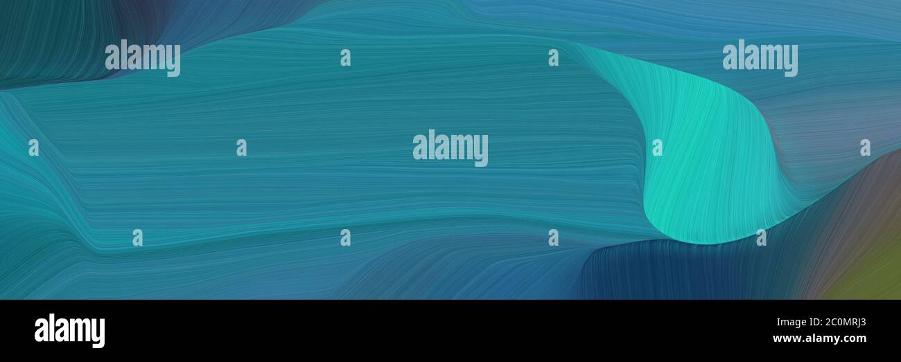 creative curved speed lines background or backdrop with teal blue ...