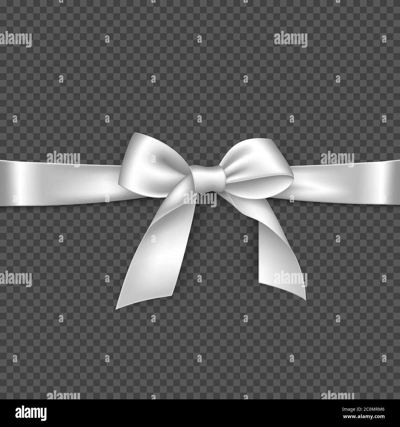 Realistic white bow and ribbon Stock Vector Image & Art - Alamy