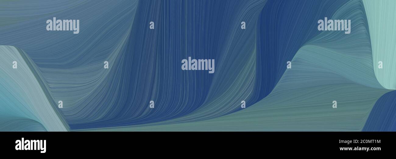 artistic curved speed lines background or backdrop with teal blue, dark ...