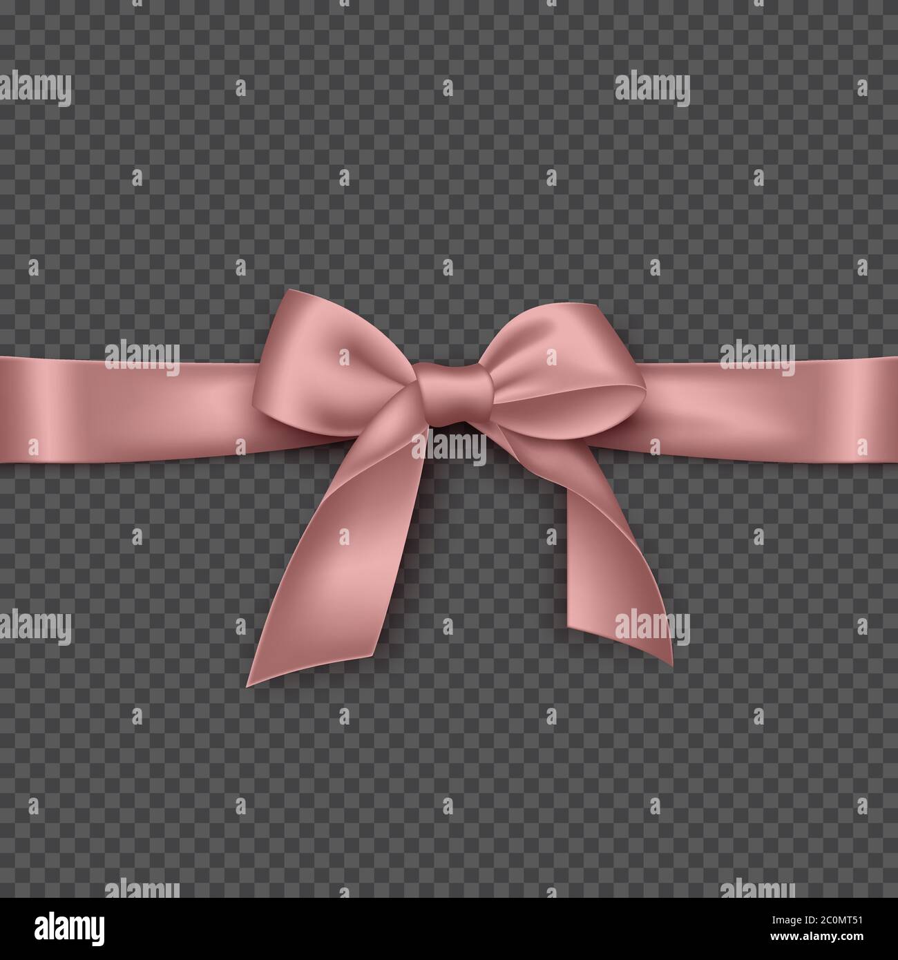 Realistic pink bow and ribbon Stock Vector Image & Art - Alamy
