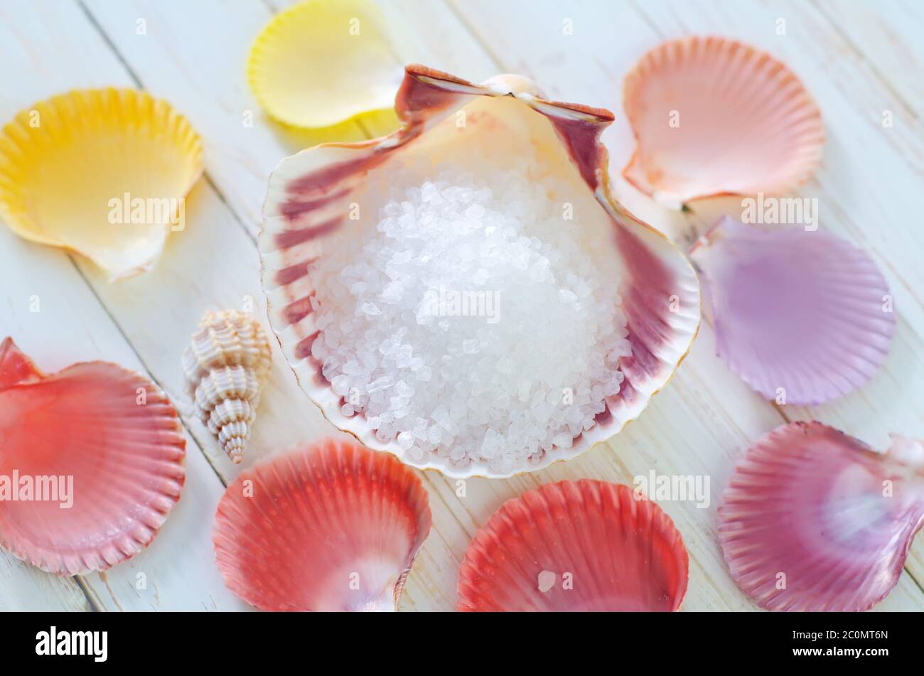 sea salt and shells Stock Photo - Alamy
