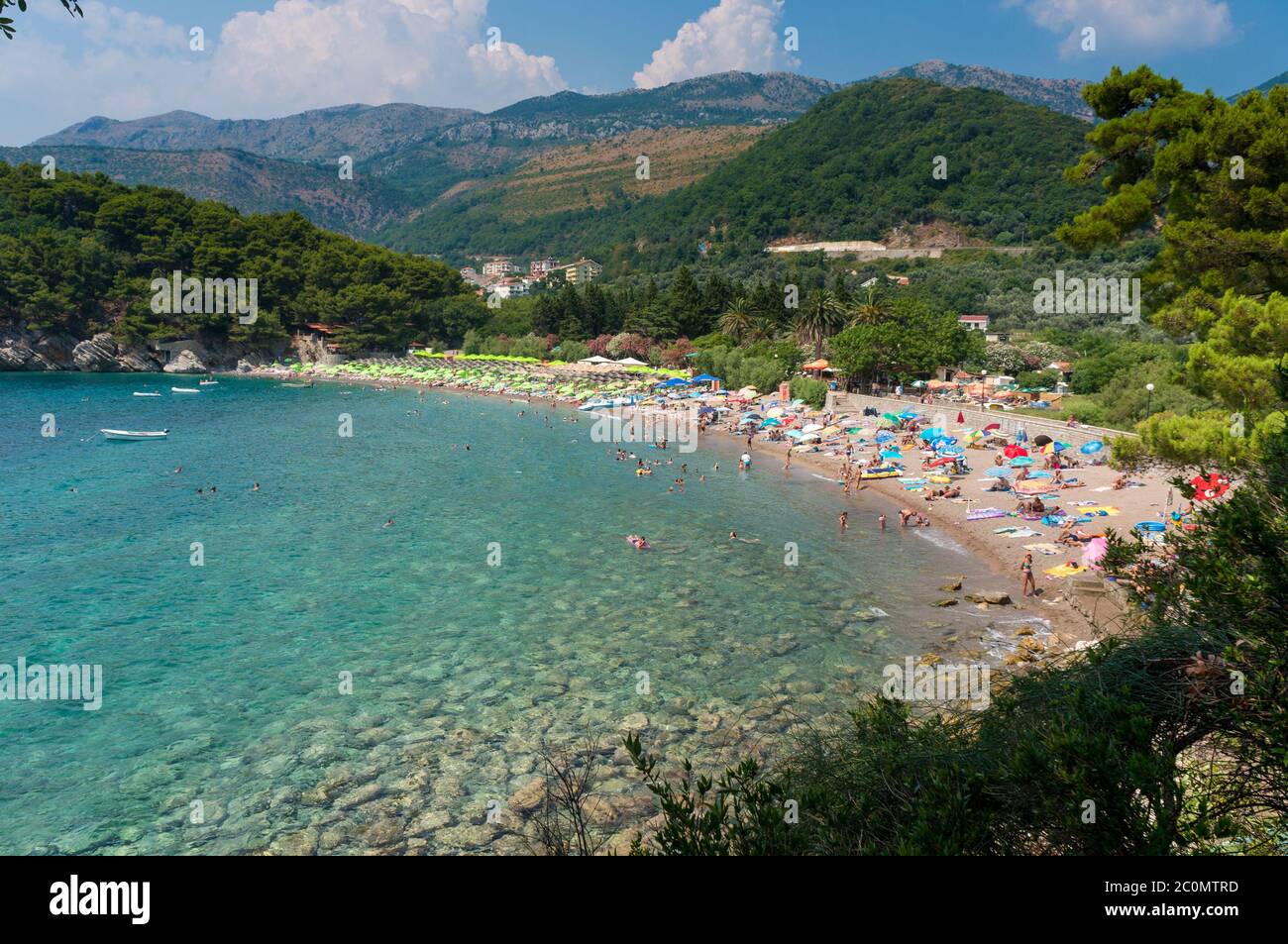 Aerial view of beach bay Stock Photo - Alamy