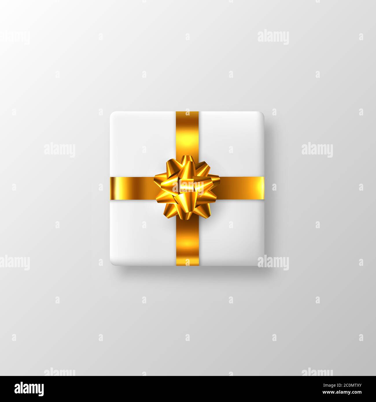 3d illustration golden present Stock Vector Images - Alamy