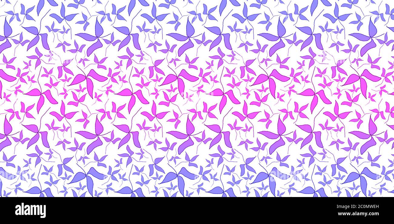 Handmade Seamless decorative template gradient leaves. Seamless ...