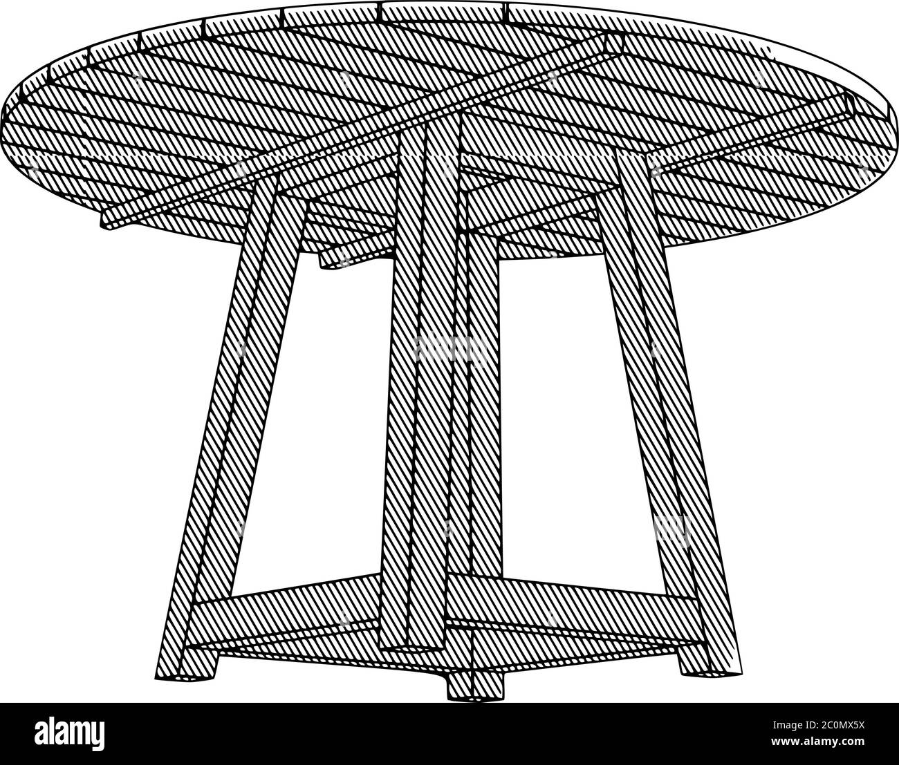 round vector table sketch on white background Stock Vector Image & Art ...