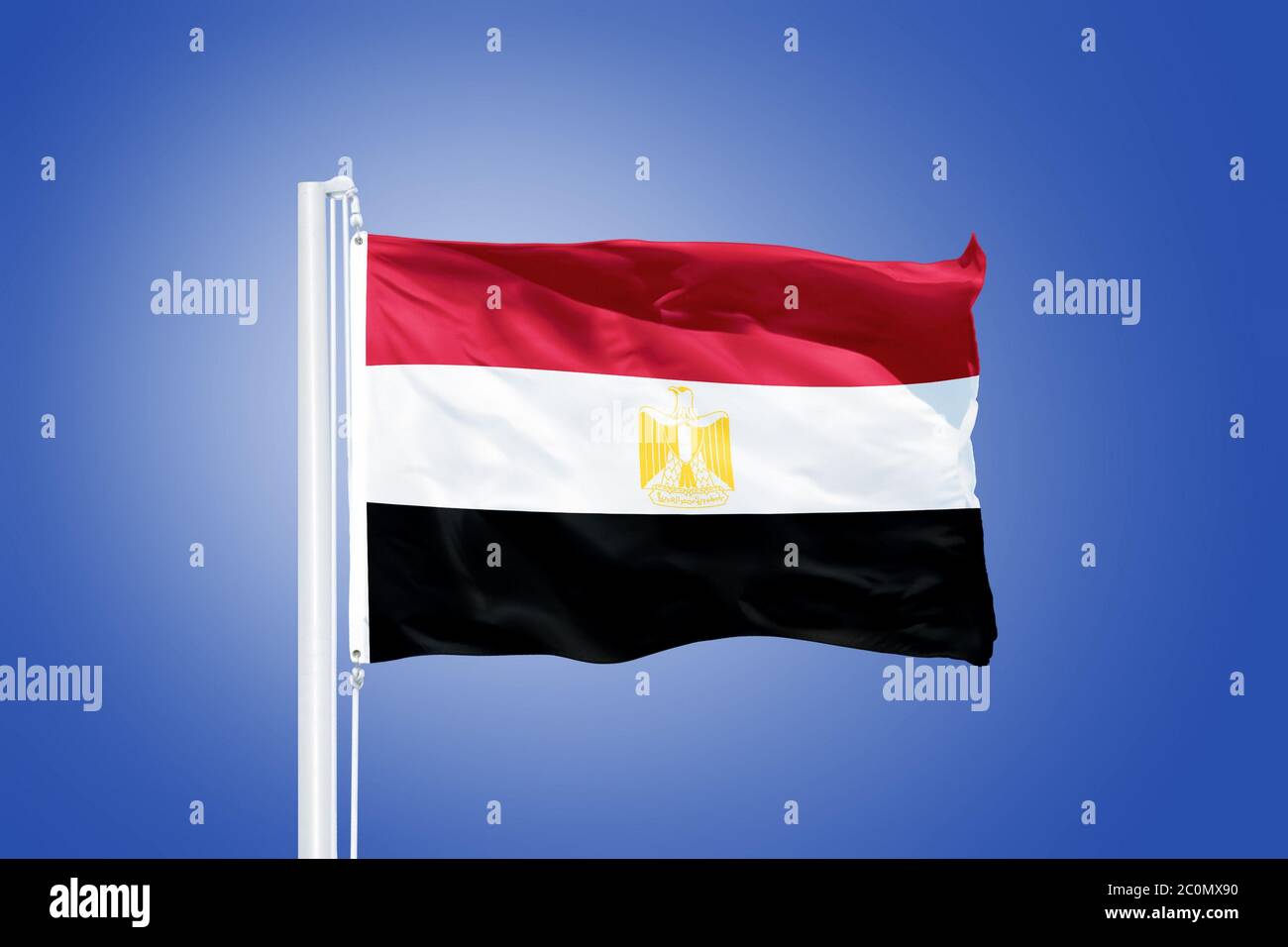 Blue sky background with egypt flag hi-res stock photography and images ...