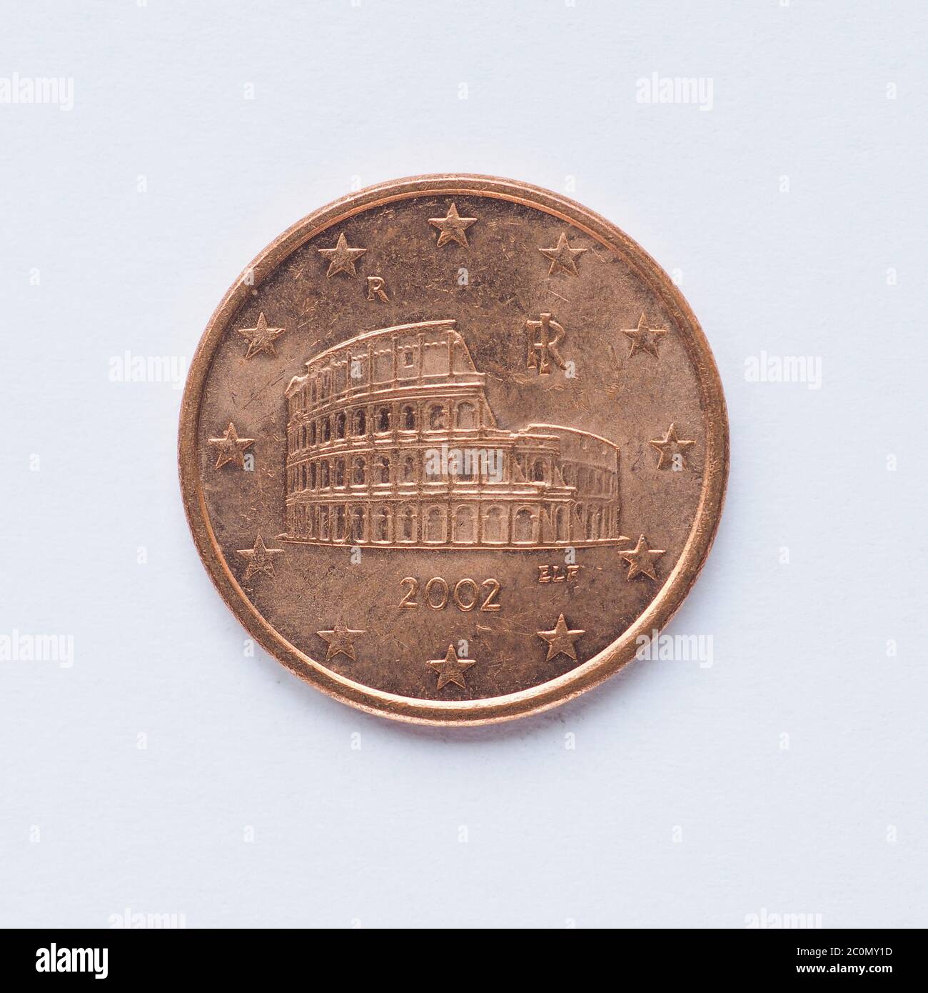 Italian 5 cent coin Stock Photo - Alamy