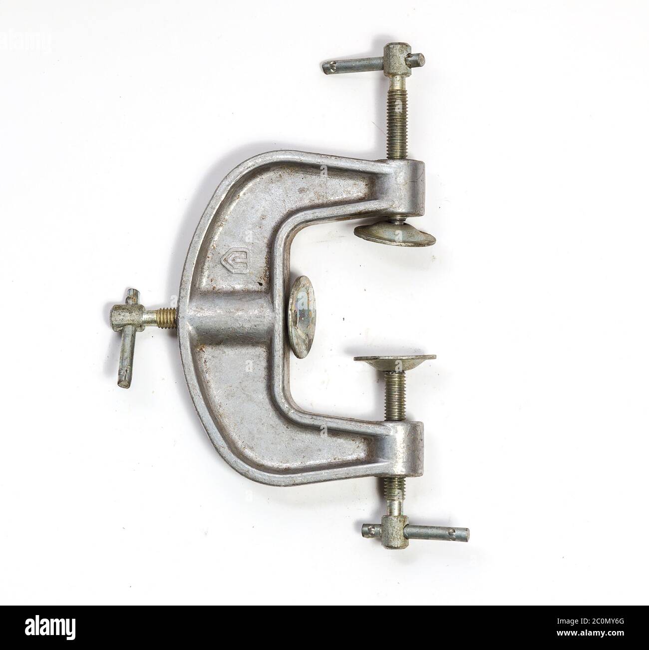 Metal c-clamp isolated Stock Photo - Alamy