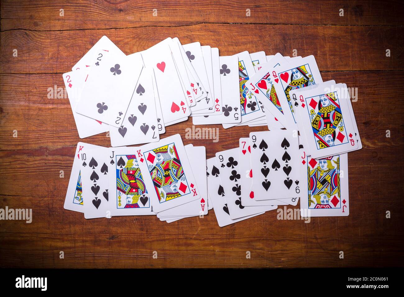 Lot of dusty old playing cards Stock Photo - Alamy