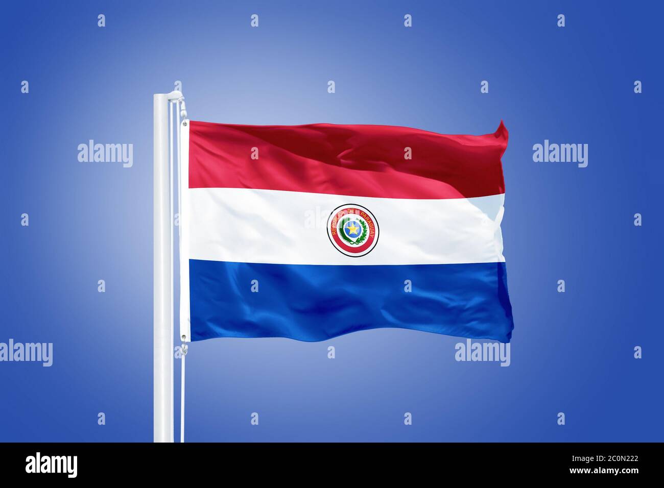 National flag of paraguay waving hi-res stock photography and images ...