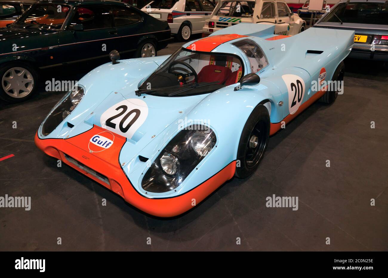 Three-quarter front view of an ICON 917K, road-legal Le Mans replica of ...