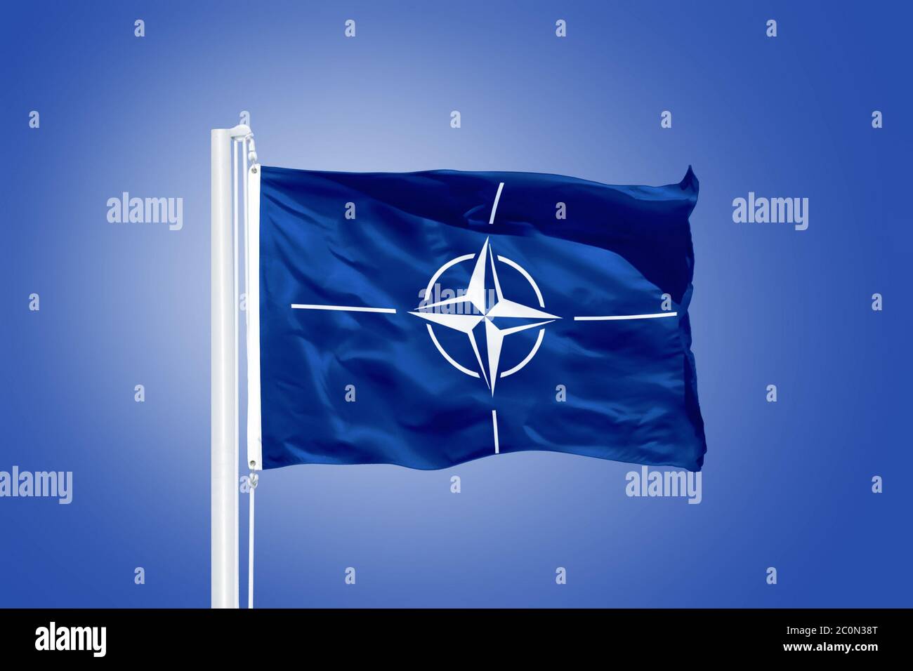 The flag of the North Atlantic Treaty Organization NATO Stock Photo - Alamy