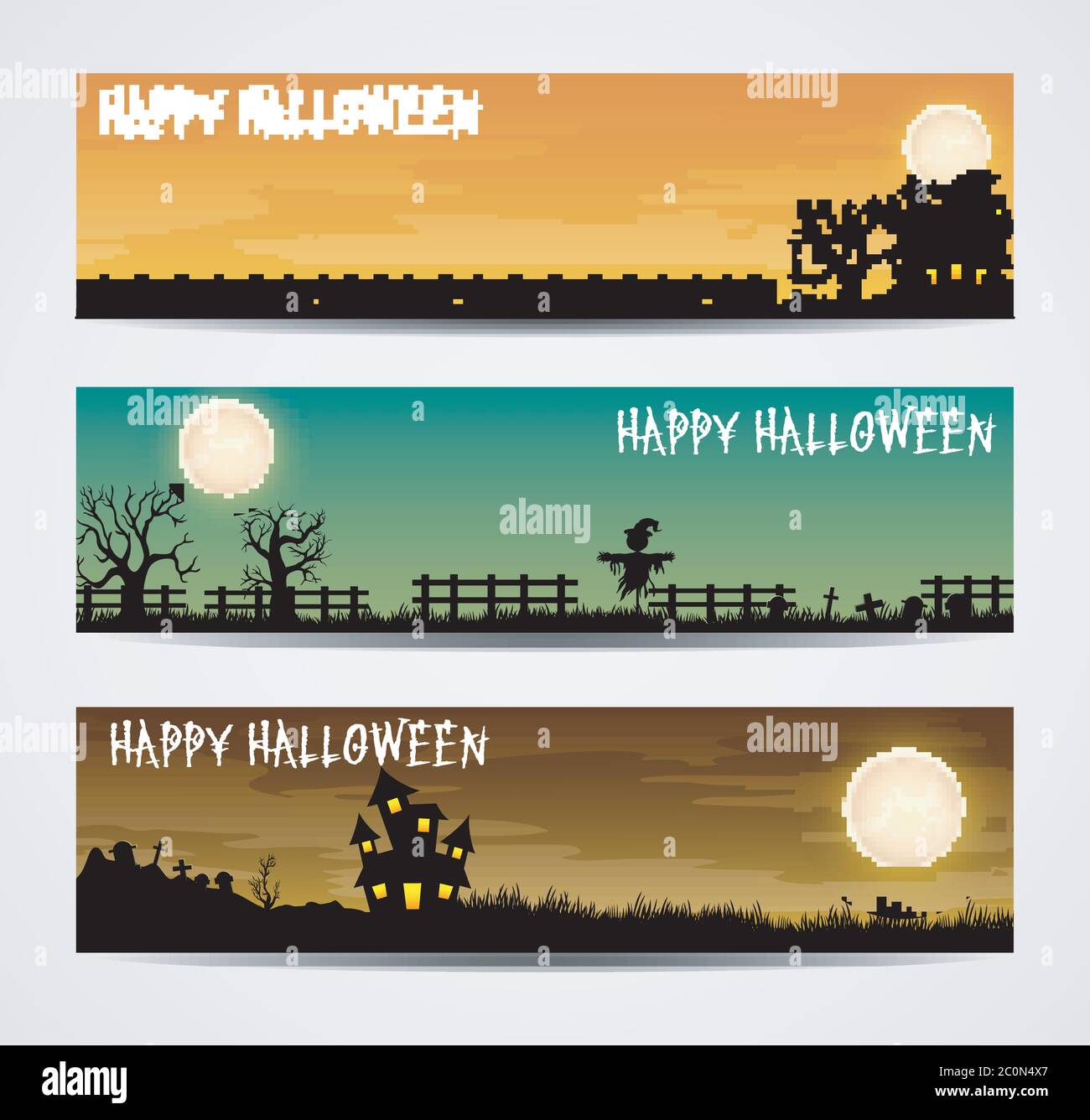 Three autumn banners vector hi-res stock photography and images - Alamy