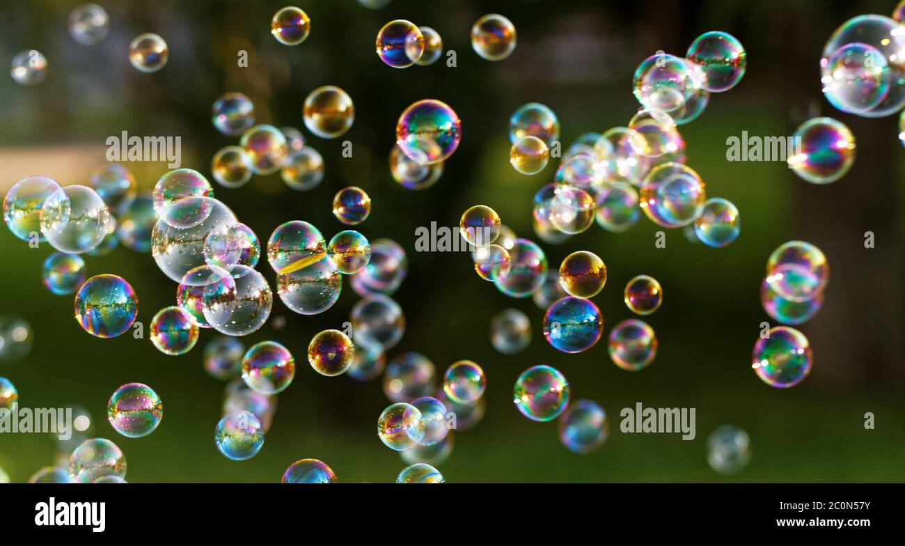 Bubbles from the bubble blower hi-res stock photography and images - Alamy