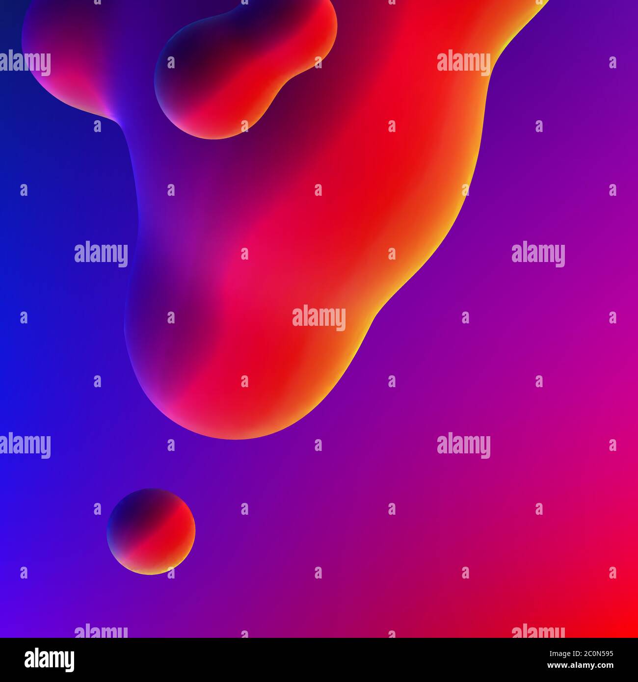 Fluid design liquid blobs with vibrant intense colors abstract ...