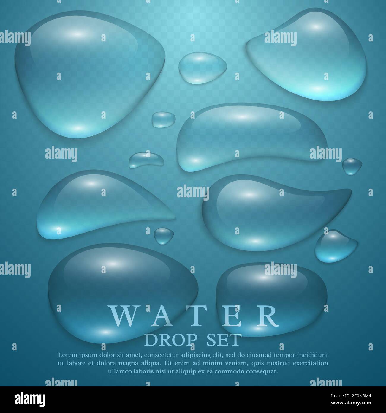 Realistic transparent water drops set Stock Vector Image & Art - Alamy