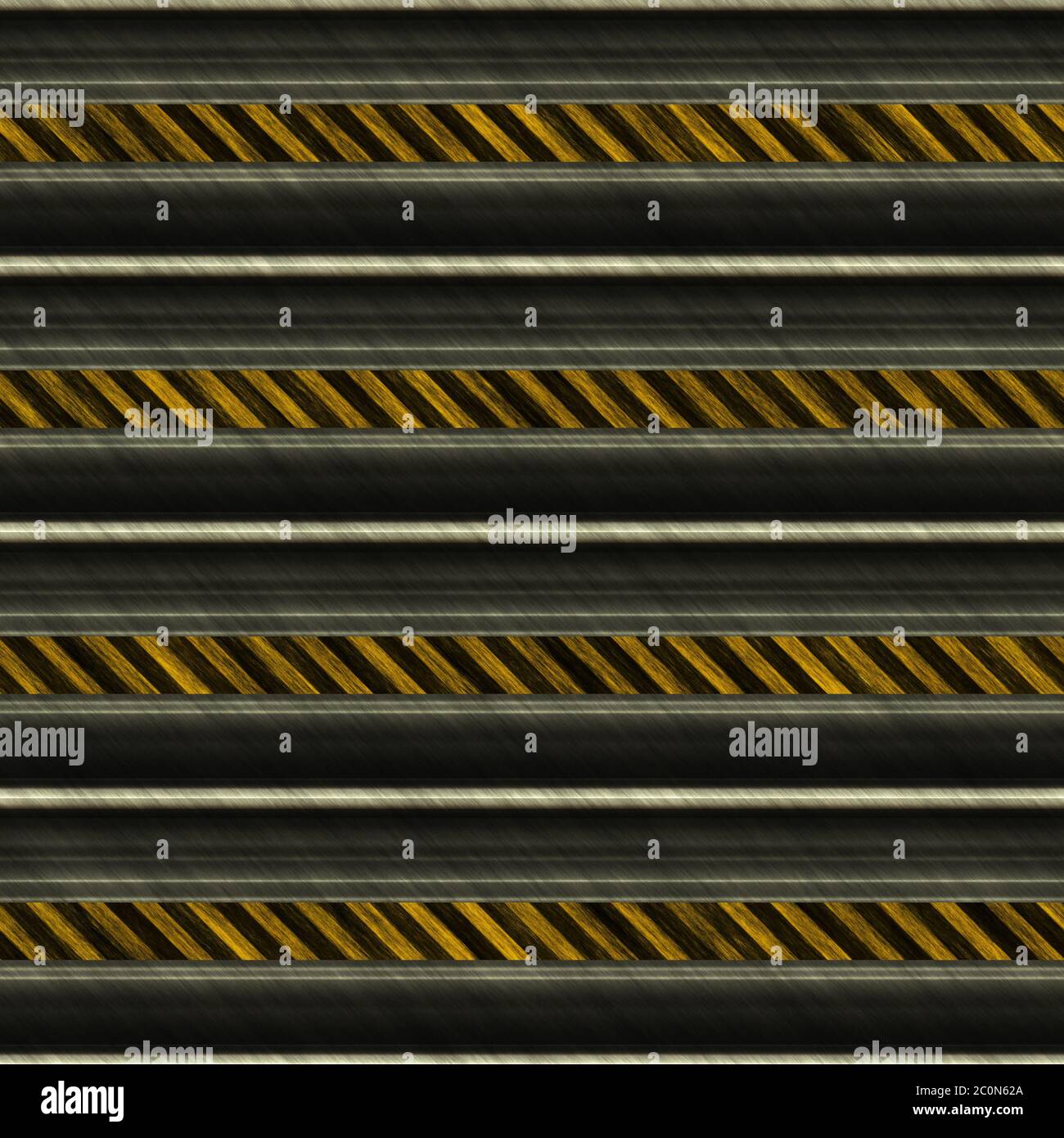 Yellow and black warning sign on Metal Stock Photo - Alamy