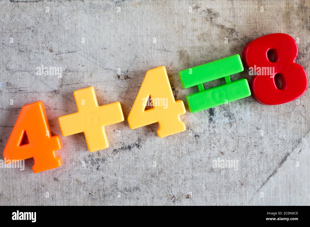 Four add four Stock Photo - Alamy