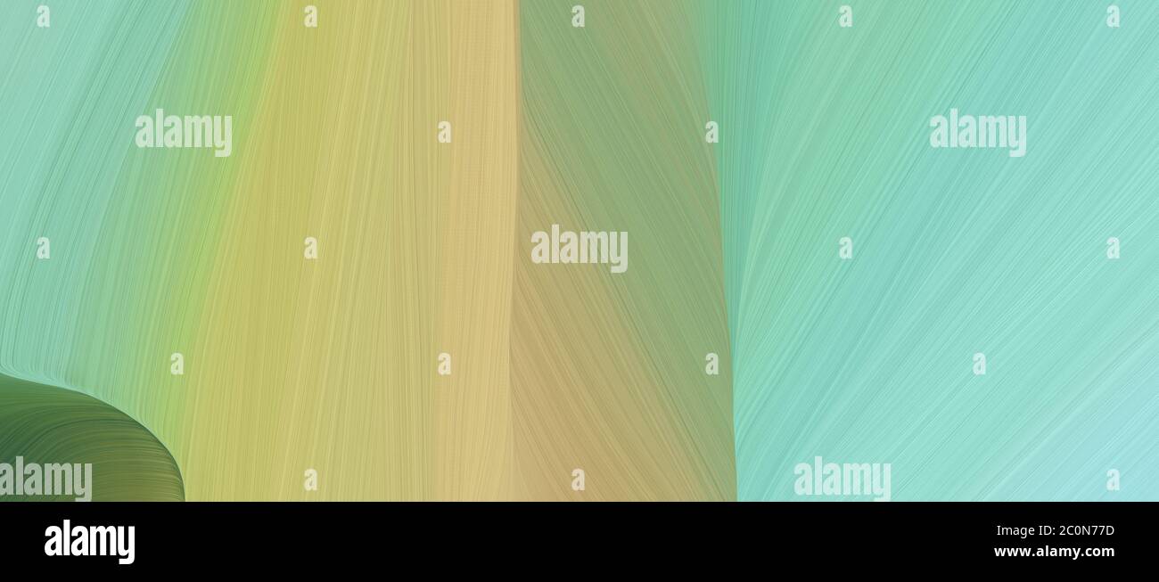 artistic curved speed lines background or backdrop with dark sea green ...