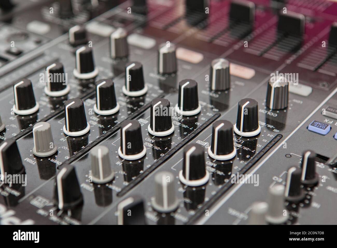 Sound and voice controlling equipment Stock Photo - Alamy