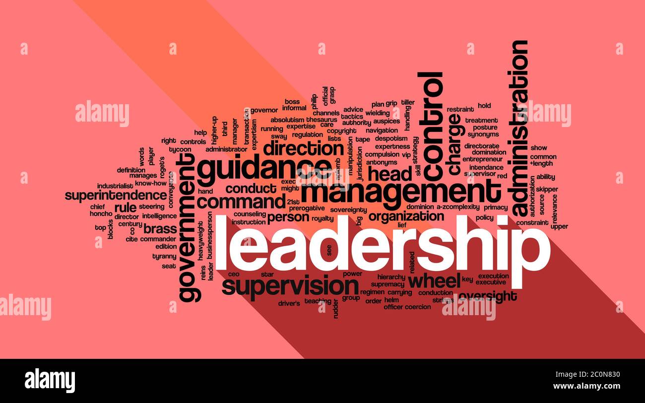 Leadership concept in word collage Stock Photo - Alamy