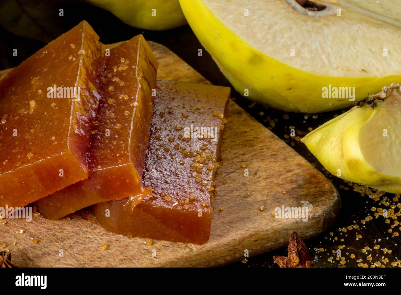 Homemade quince candy slices close up Stock Photo - Alamy