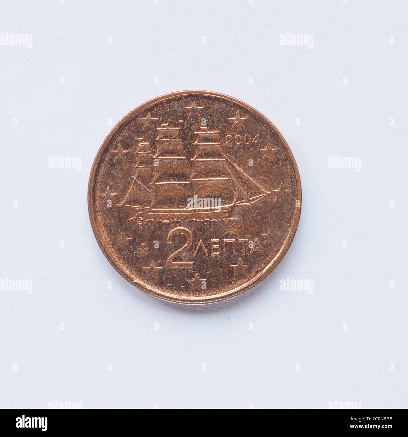 Greek 2 euro coin hi-res stock photography and images - Alamy