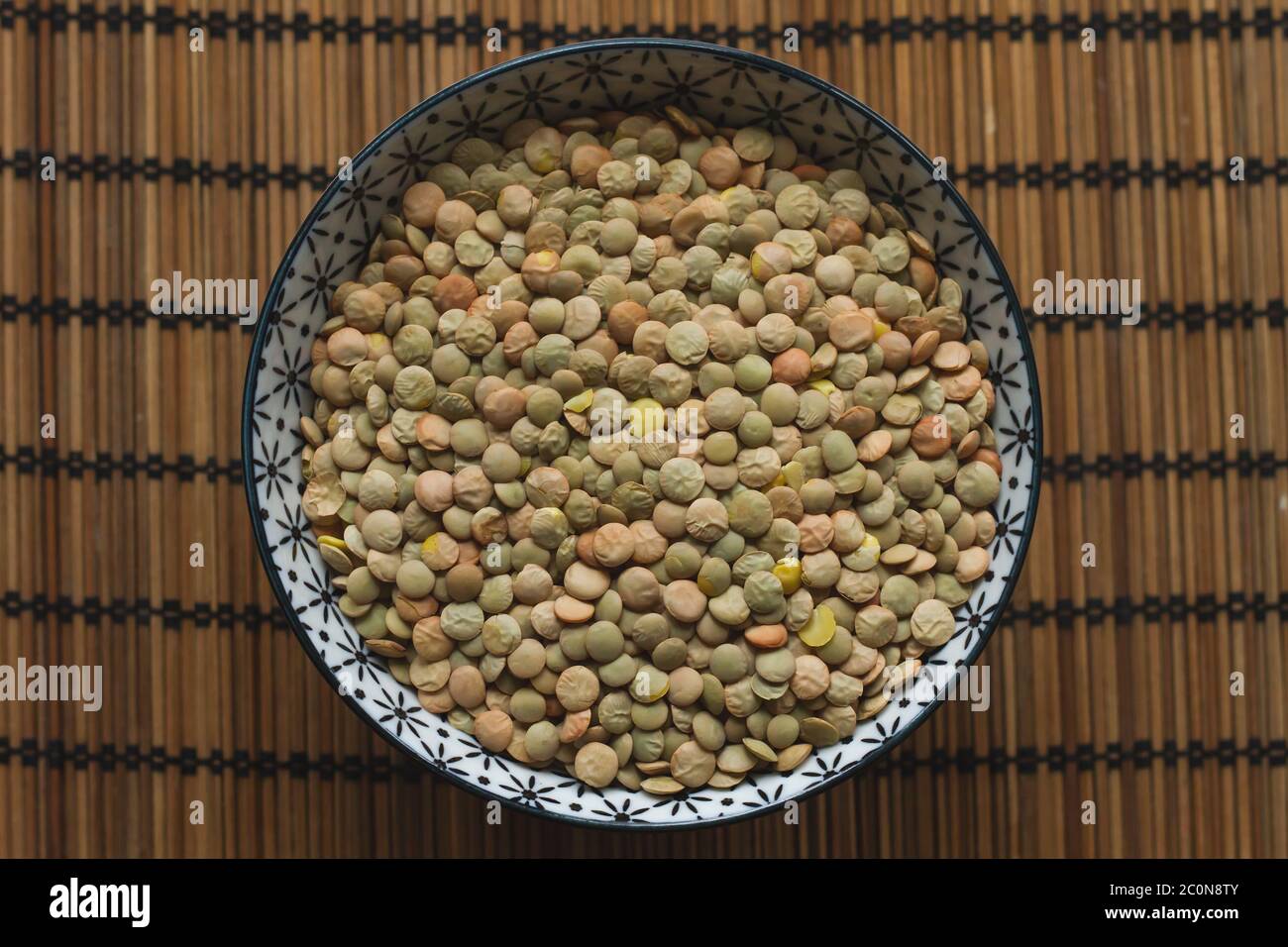 A bowl with raw lentils Stock Photo - Alamy