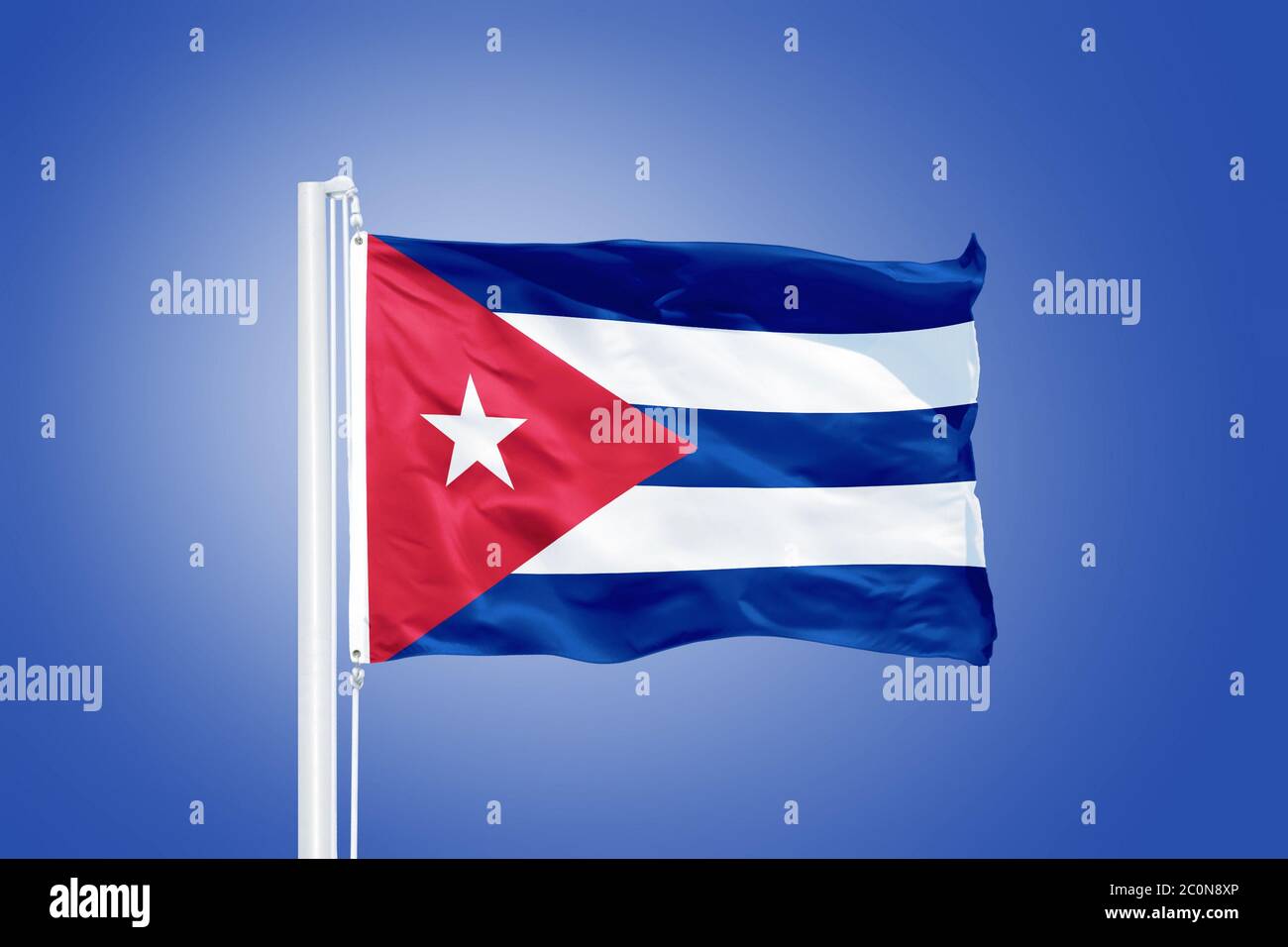 Republic cuba flag blowing hi-res stock photography and images - Alamy
