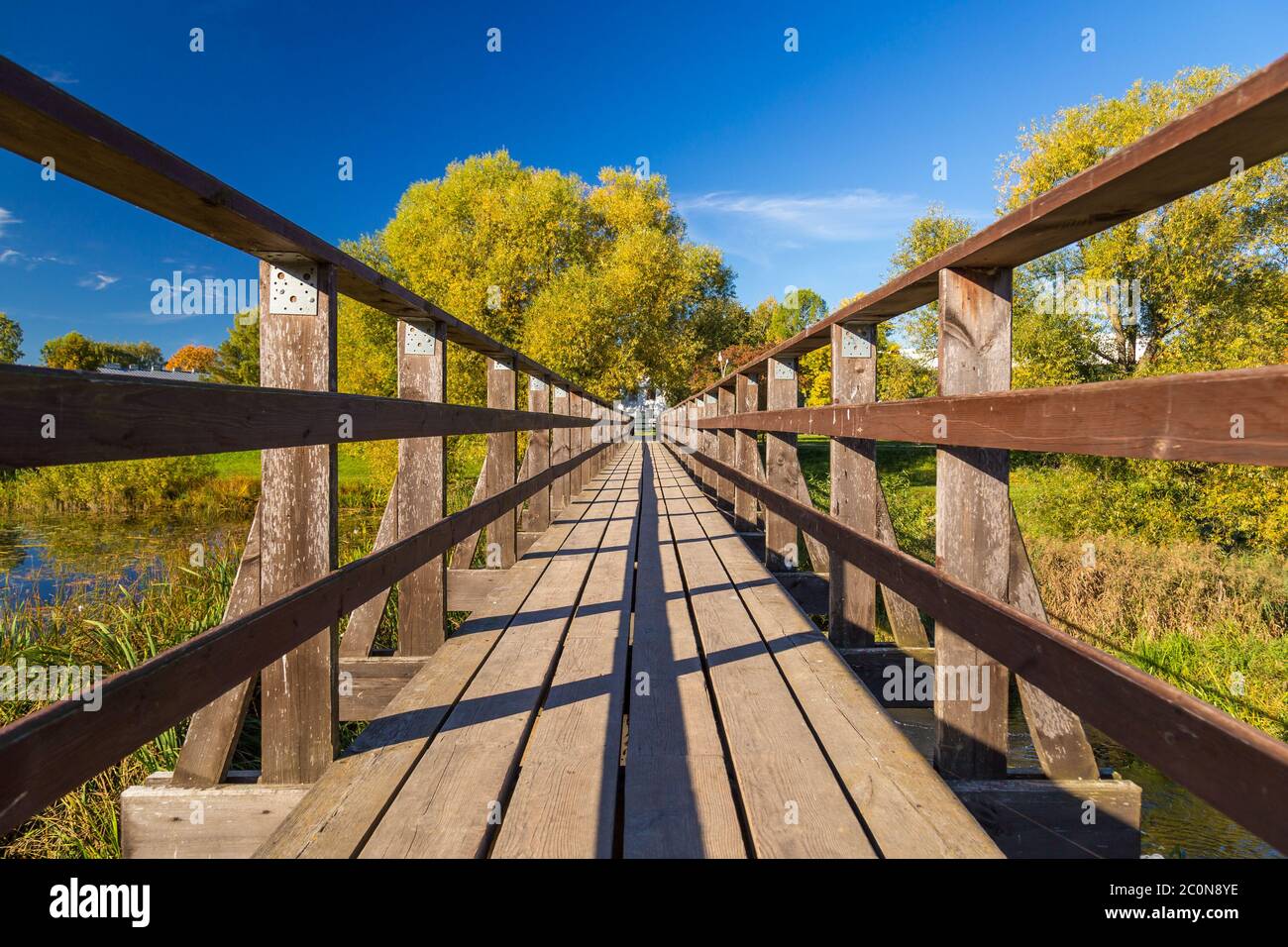 Wide wooden boardwalk hi-res stock photography and images - Alamy