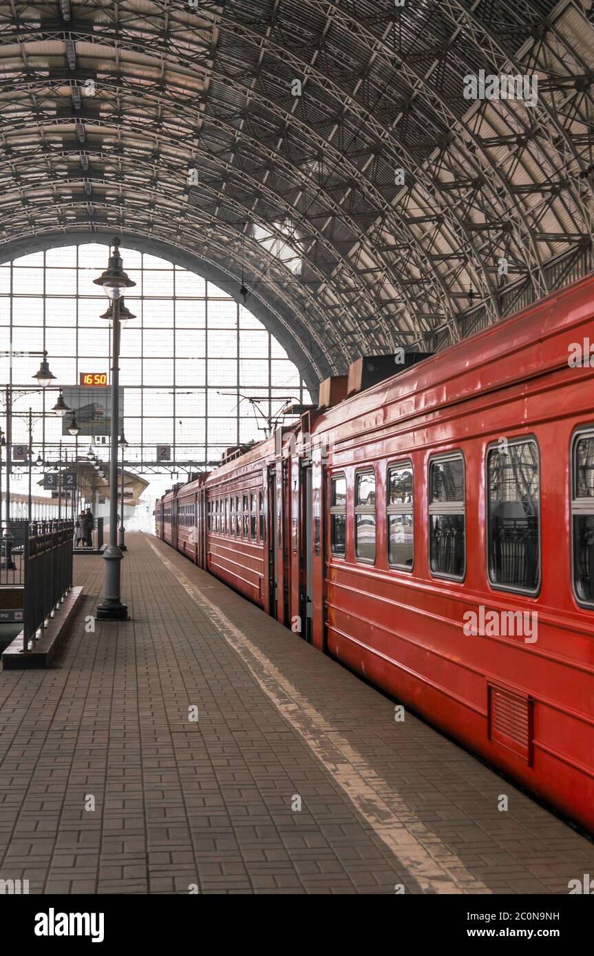 Red train station landmark hi-res stock photography and images - Alamy