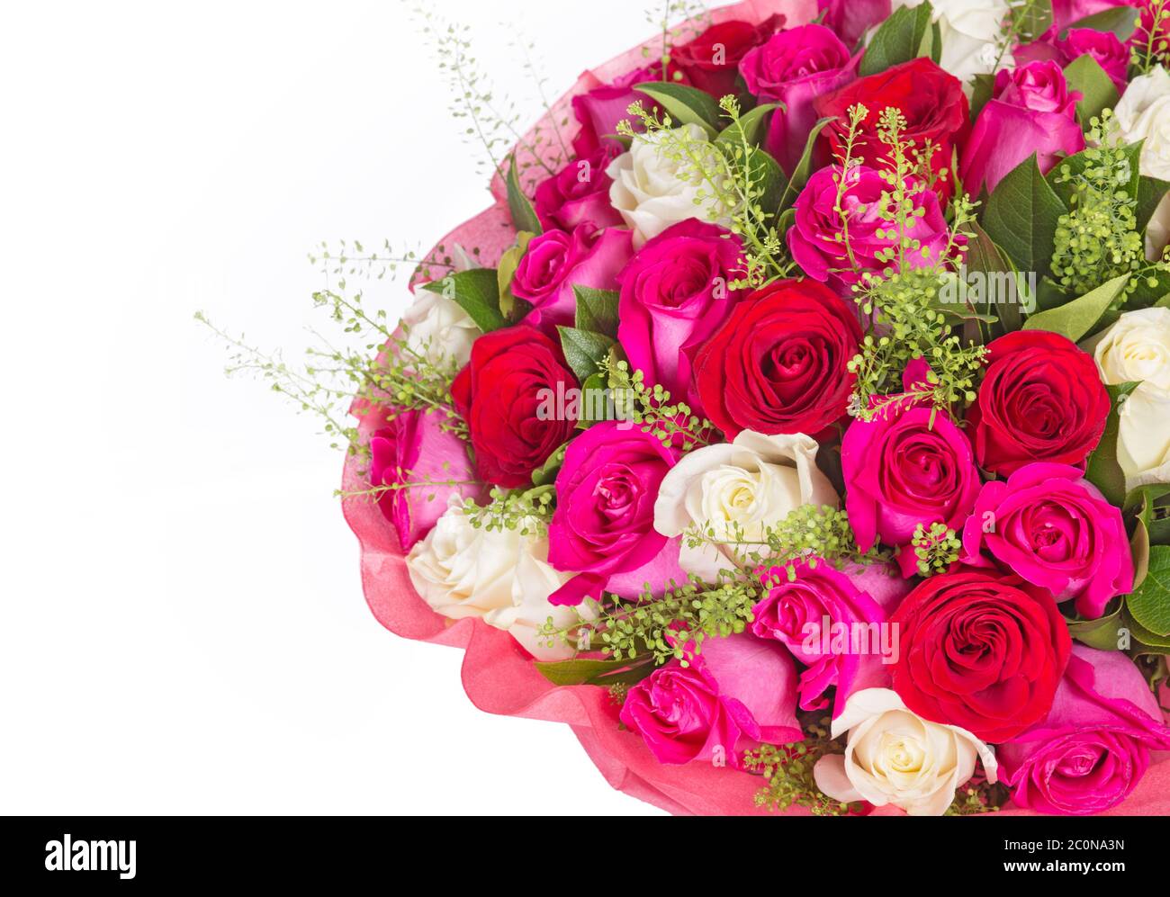 Red and white roses bunch Stock Photo - Alamy