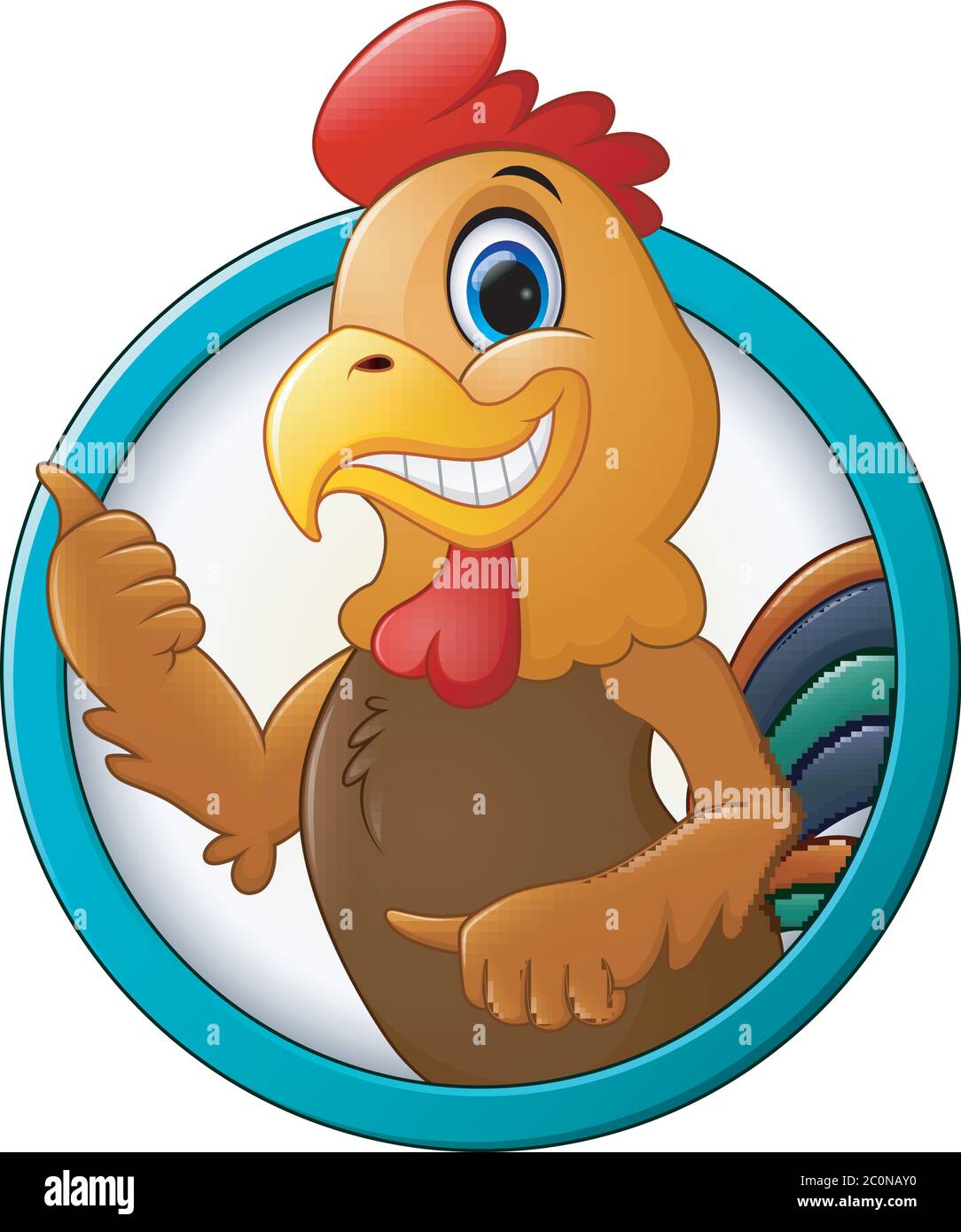 Cute rooster cartoon thumbs up Stock Vector Image & Art - Alamy