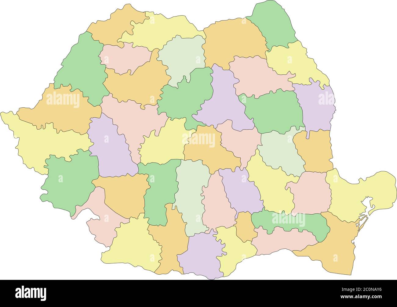 Romania - Highly detailed editable political map Stock Vector Image ... Romania - Highly detailed editable political map Stock Vector Image ...