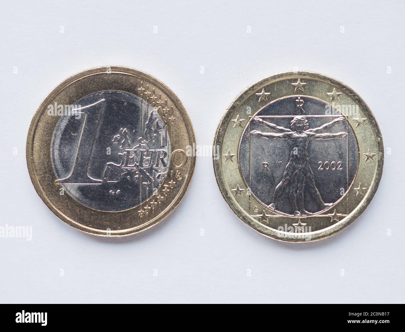 Italian 1 Euro coin Stock Photo - Alamy