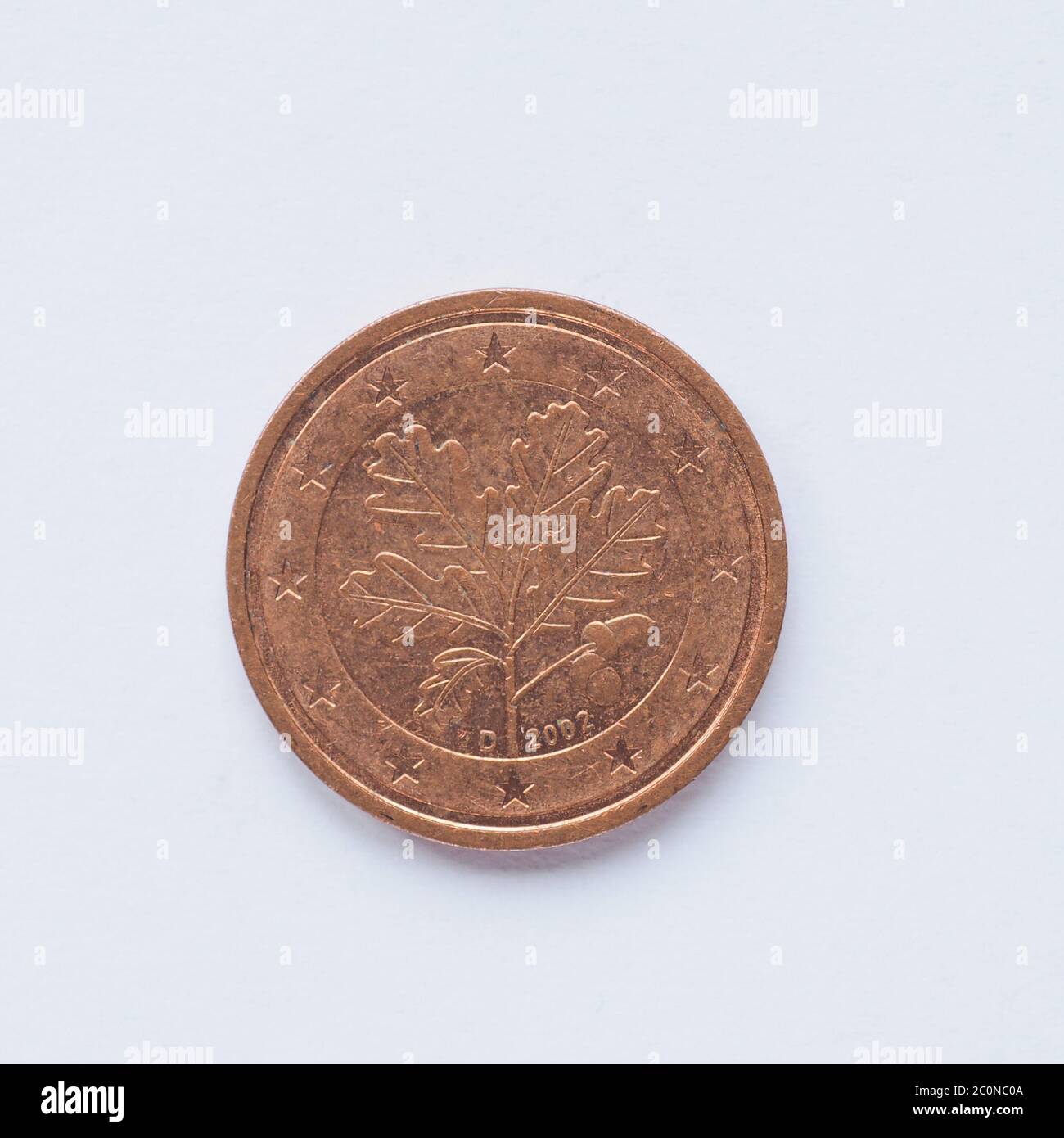 German 2 cent coin Stock Photo - Alamy