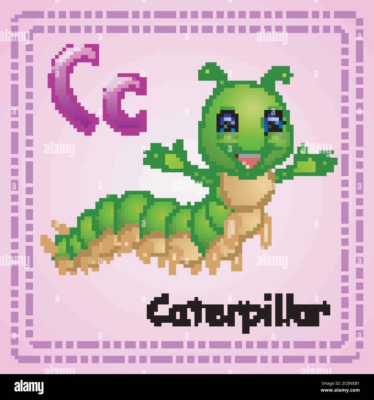 Animals alphabet: C is for Caterpillar Stock Vector Image & Art - Alamy
