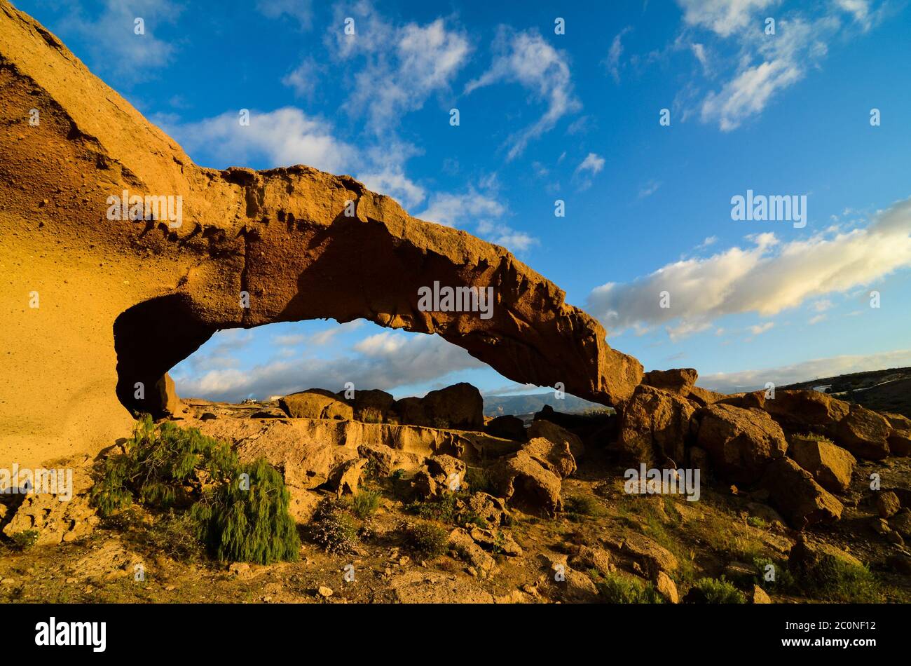 Natural Arch in the Desert Stock Photo - Alamy