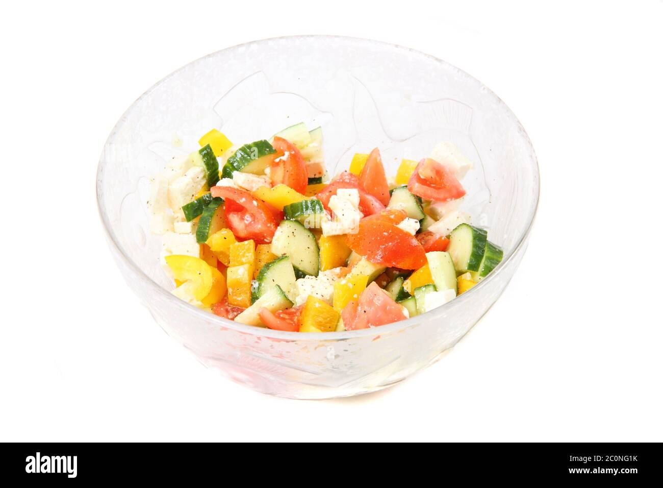 vegetable salad isolated on the white background Stock Photo - Alamy