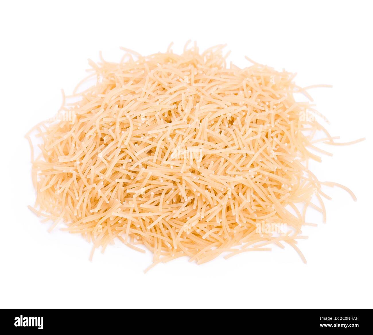Pasta Vermicelli isolated on white background Stock Photo - Alamy