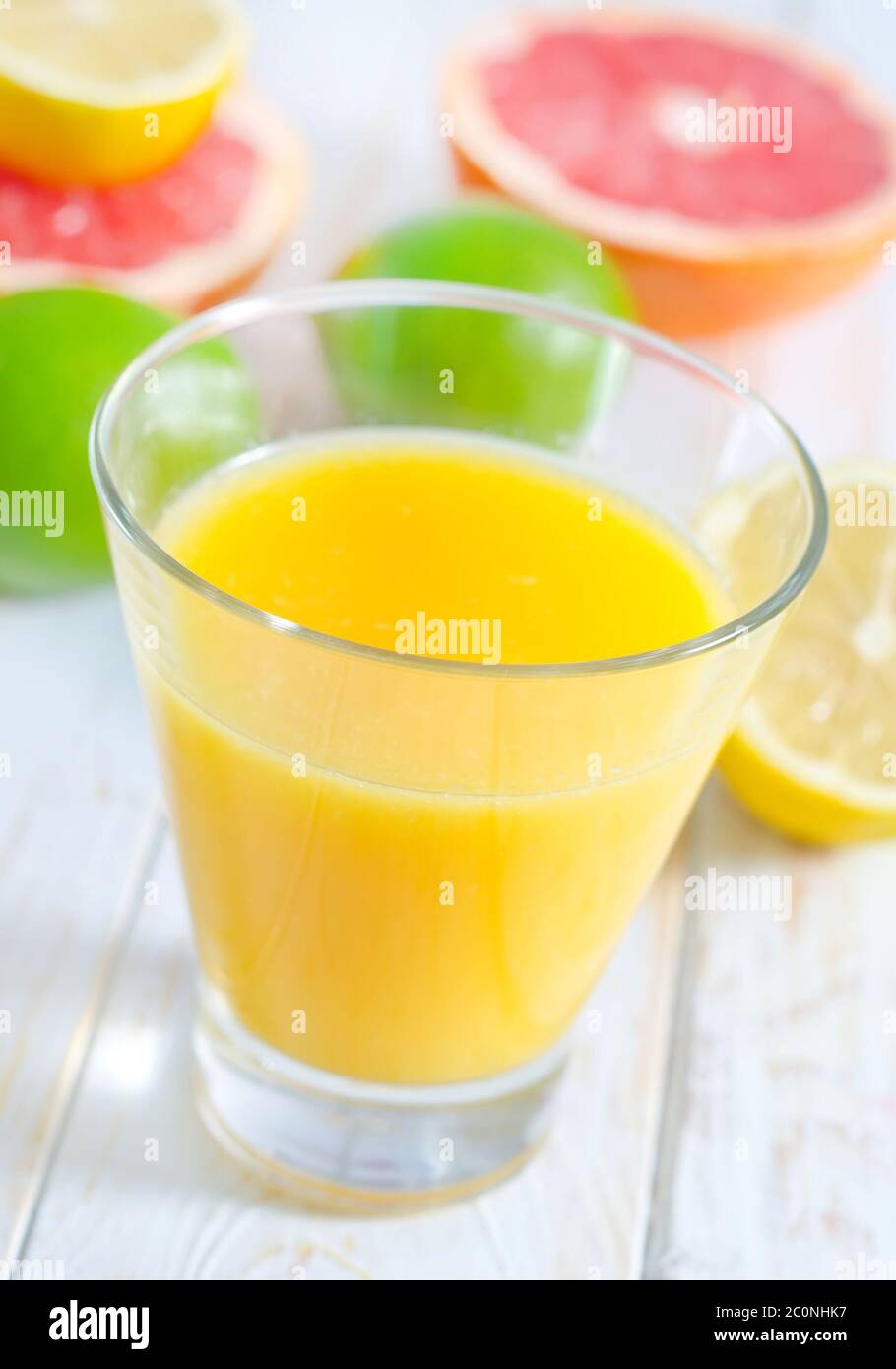 juice with fruit Stock Photo - Alamy