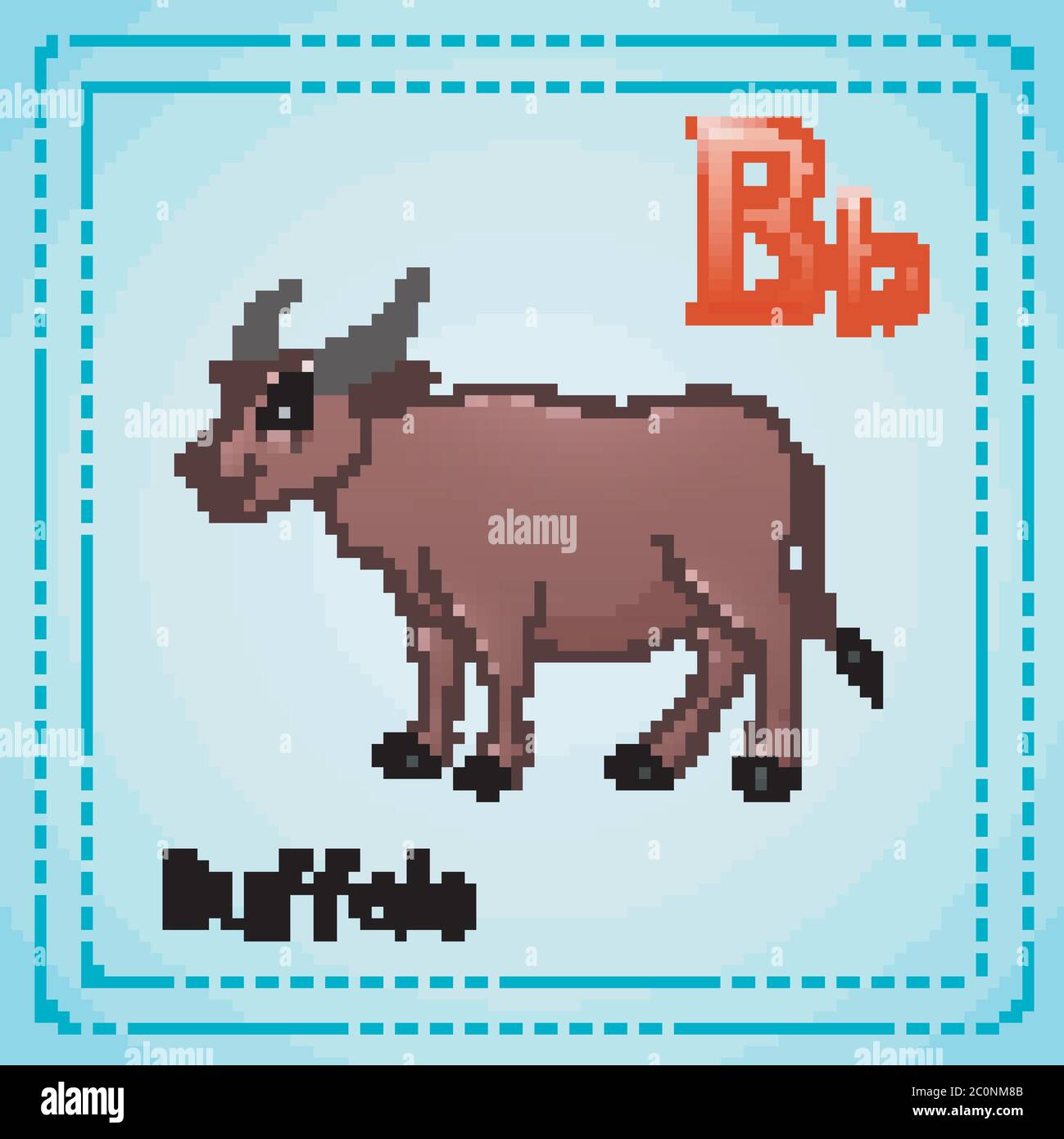 Illustration of Animals alphabet: B is for Buffalo Stock Vector Image ...