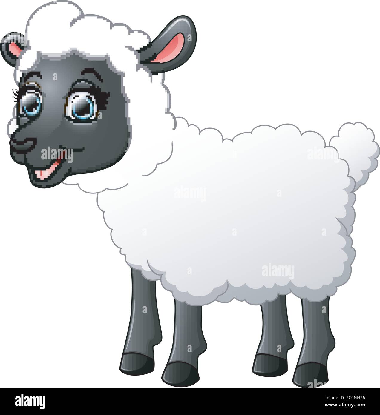 Cute sheep cartoon Stock Vector Image & Art - Alamy