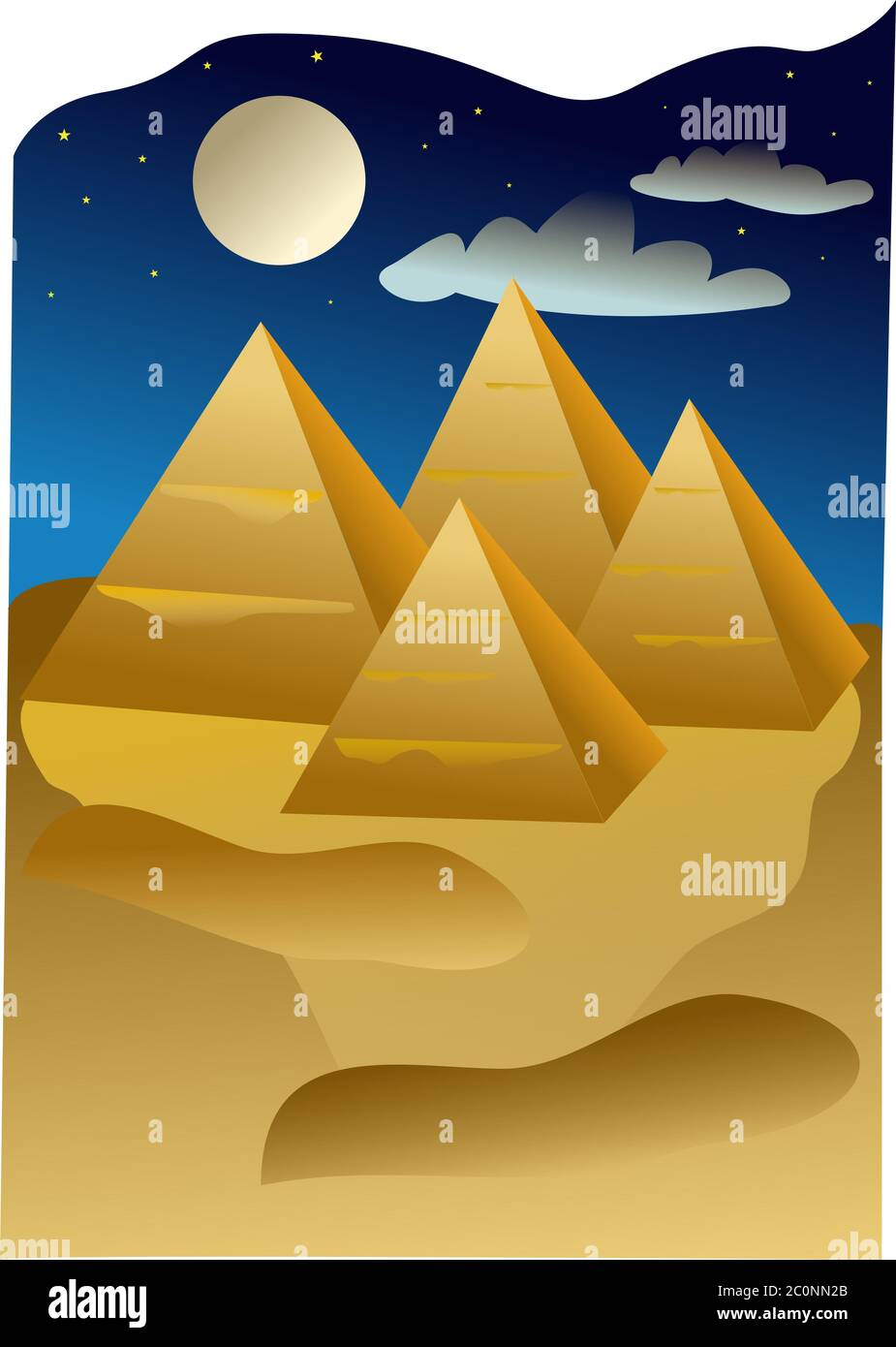 Fantasy desert landscape pyramids hi-res stock photography and images ...